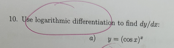 Solved Use logarithmic differentiation to find dydx | Chegg.com