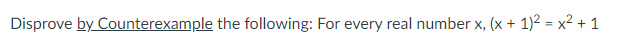 Solved Disprove b y Counterexample the following: For every | Chegg.com