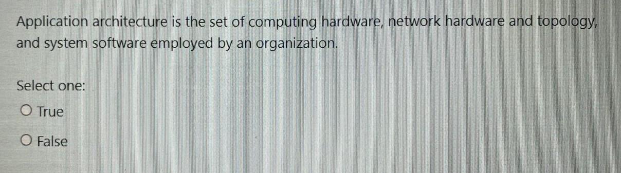 Solved Application architecture is the set of computing | Chegg.com