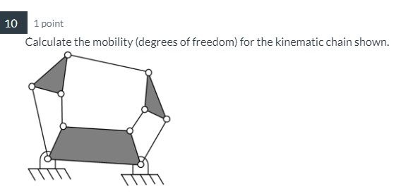 Solved Calculate the mobility (degrees of freedom) ﻿for the | Chegg.com