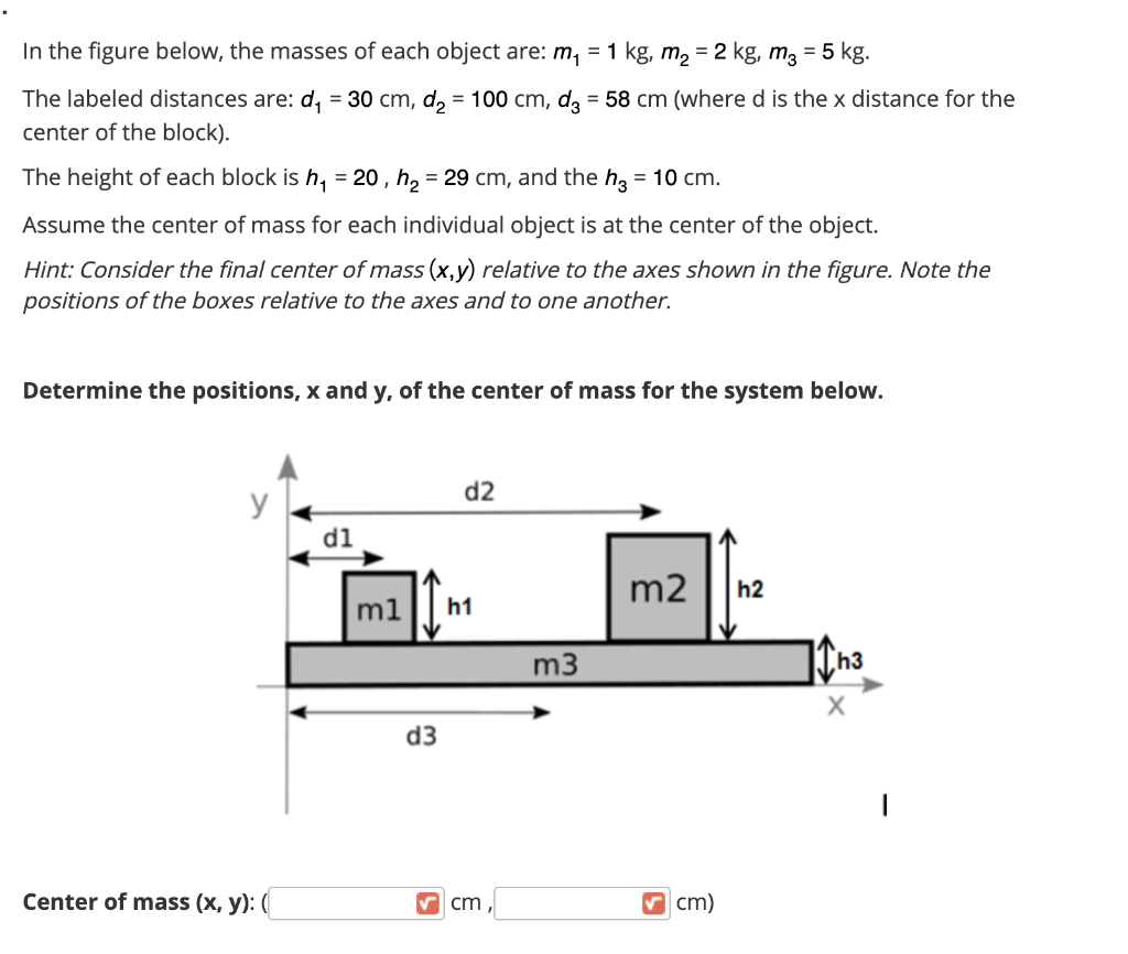 Solved In the figure below, the masses of each object are: m | Chegg.com