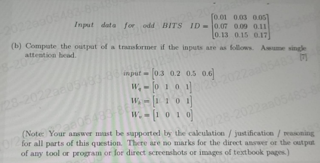 Solved Question No: 04 (a) Calculate the final output when | Chegg.com