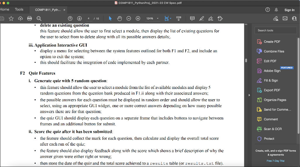 Solved E Comp1811 Python Proj 2021 22 Cw Spec Pdf Home Tools