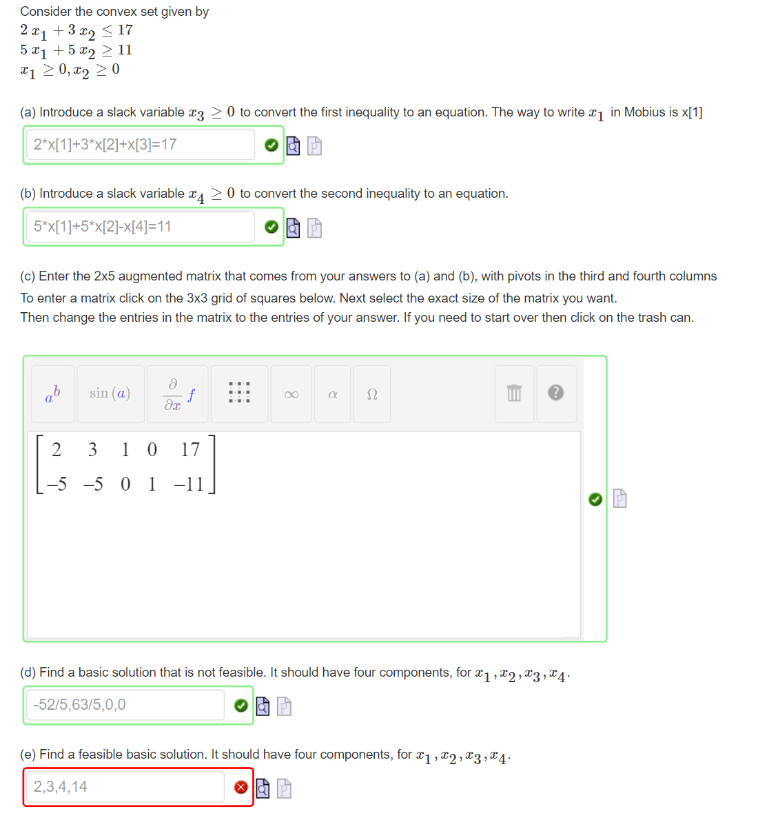 Solved Consider the convex set given by | Chegg.com