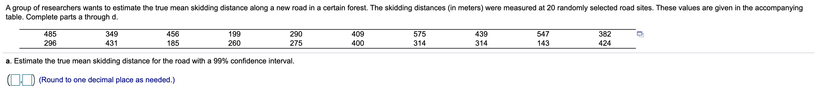 Solved b. Give a practical interpretation of the interval, | Chegg.com