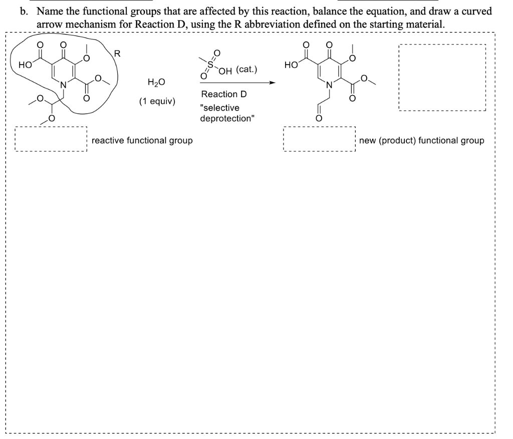 Solved b. Name the functional groups that are affected by | Chegg.com
