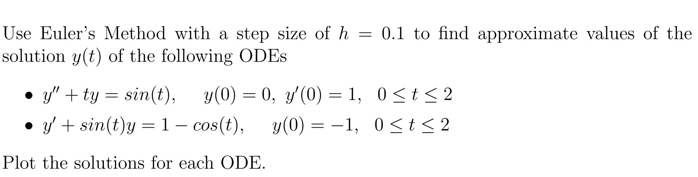 Solved clear all close all %solve y1' = -2y1+5e^(-t) | Chegg.com