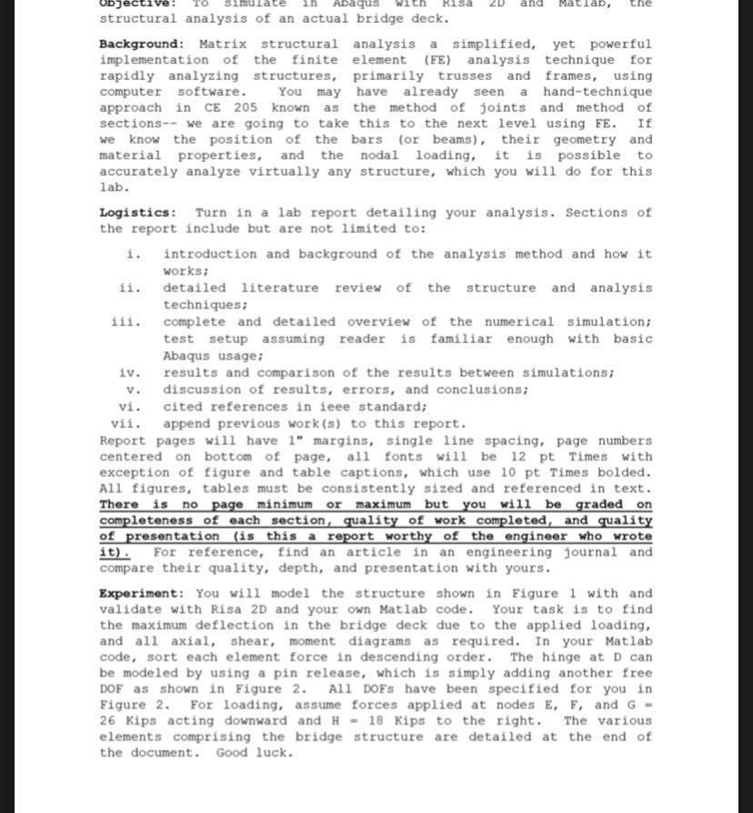 mulat Risa and the Objective: Abaqus Matlab, | Chegg.com