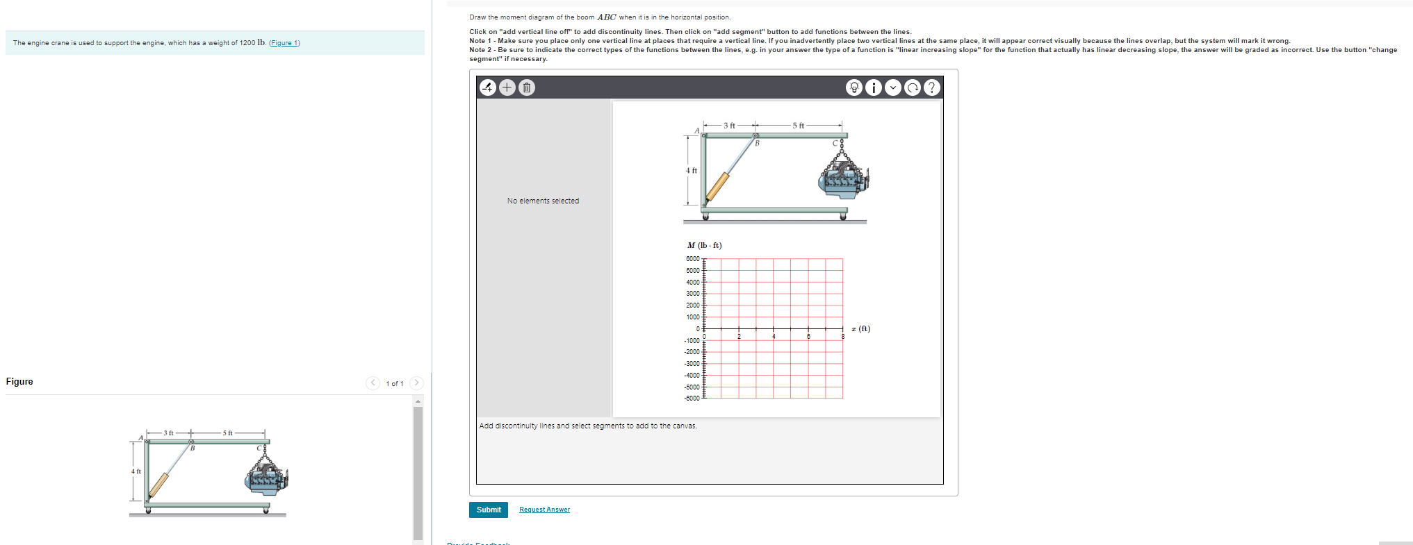 Solved 000 00000 Add discontinuity lines and select segments | Chegg.com