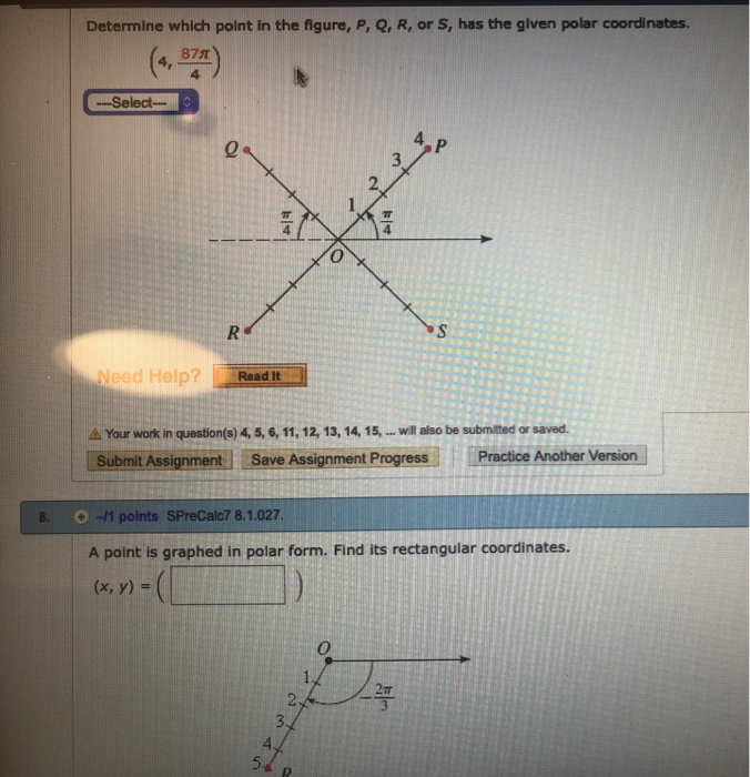 Solved Determine which point in the figure, P, Q, R, or S, | Chegg.com