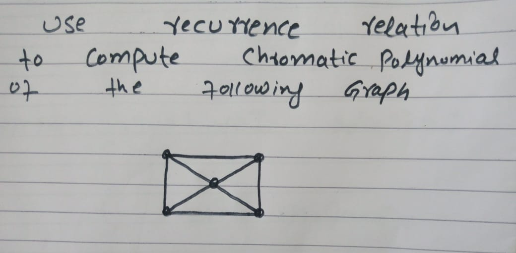 Solved use recurrence relation to Compute Chromatic | Chegg.com