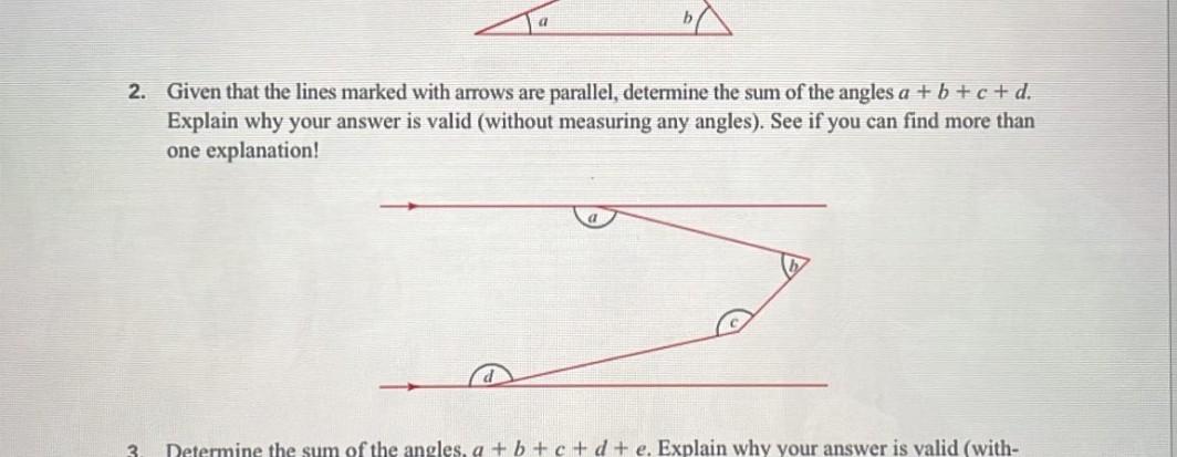 Solved 2. Given that the lines marked with arrows are | Chegg.com