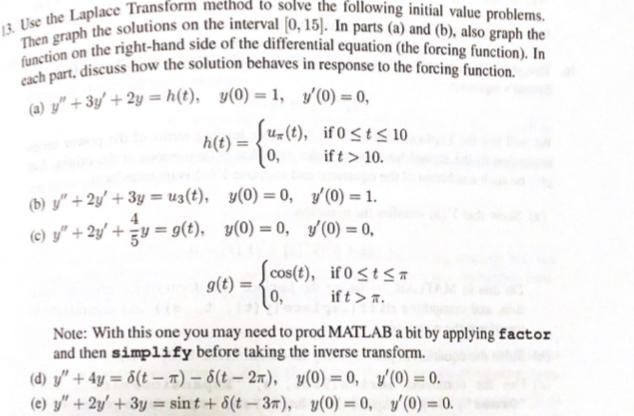 Please use MATLAB when solving this problem. Also, | Chegg.com