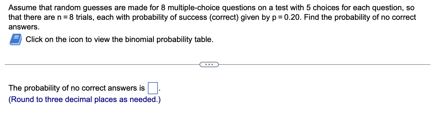 Solved Assume that random guesses are made for 8 | Chegg.com