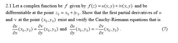Solved 2.1 Let a complex function be f given by | Chegg.com