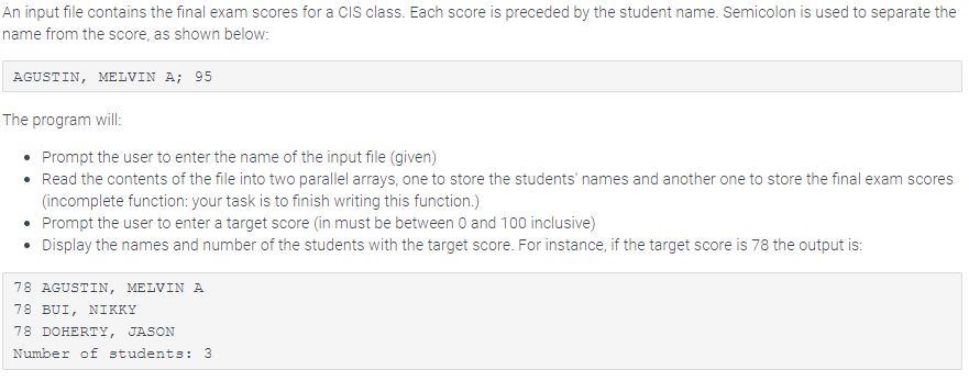 Solved C ++ Parallel Arrays #include #include | Chegg.com