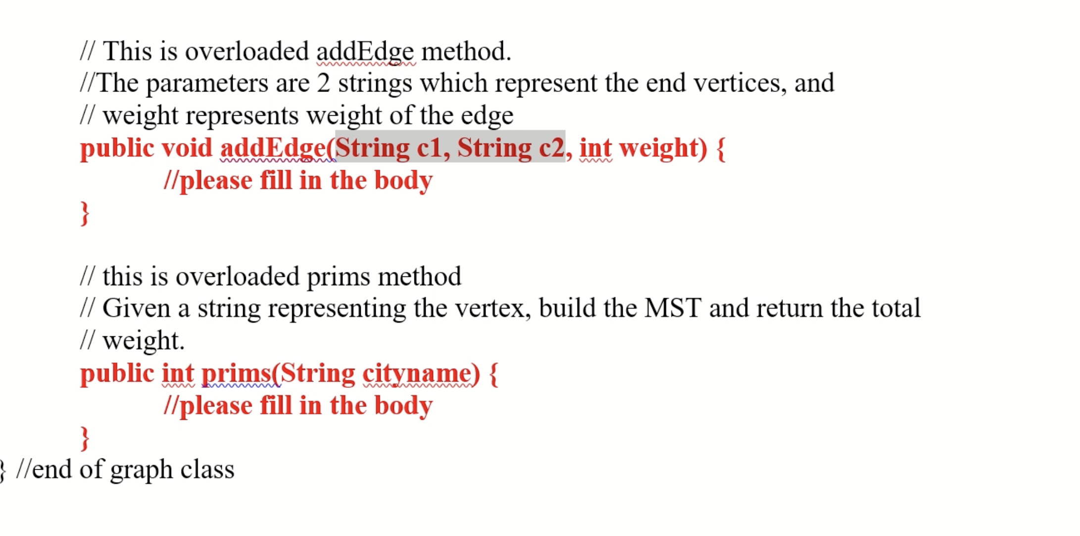 Solved ouildGraph will build the graph provided in the | Chegg.com