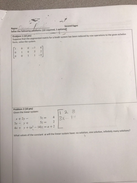 Solved Suppose that the augmented matrix for a linear system | Chegg.com