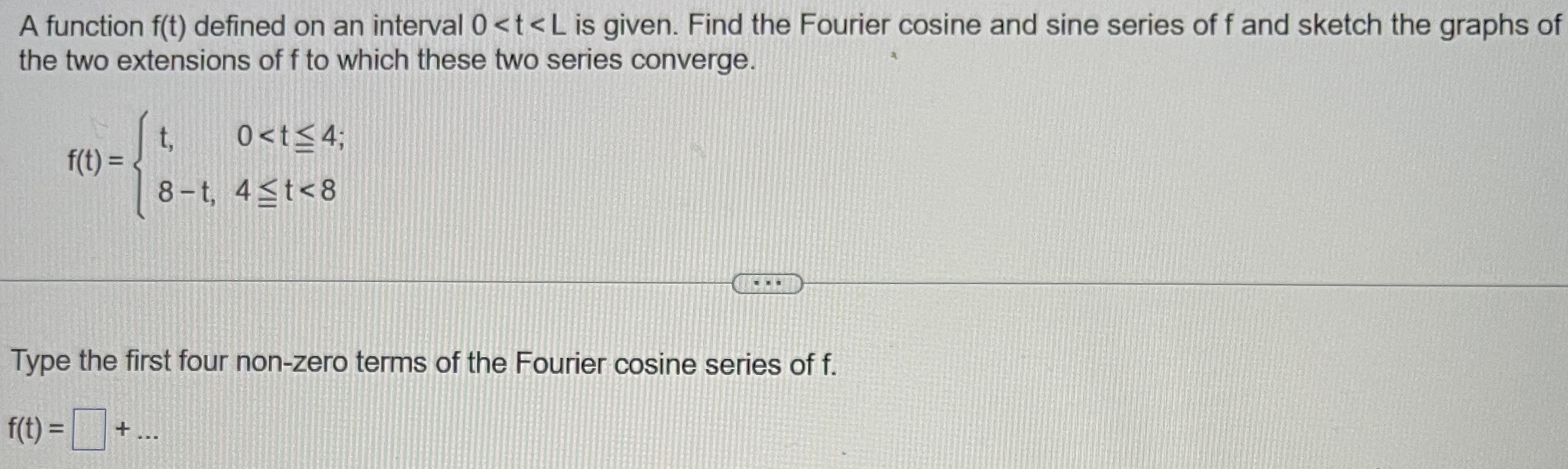 Solved A function f(t) ﻿defined on an interval | Chegg.com