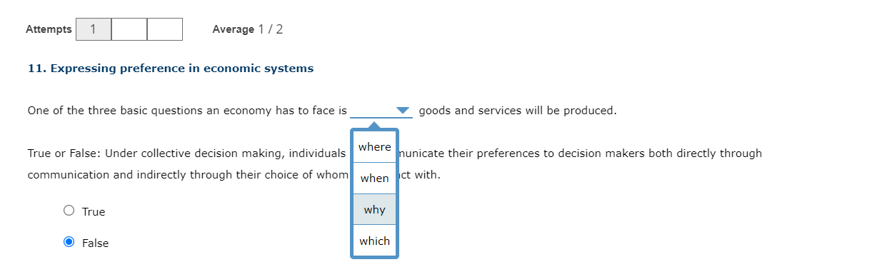 Solved 11. Expressing preference in economic systems One of | Chegg.com