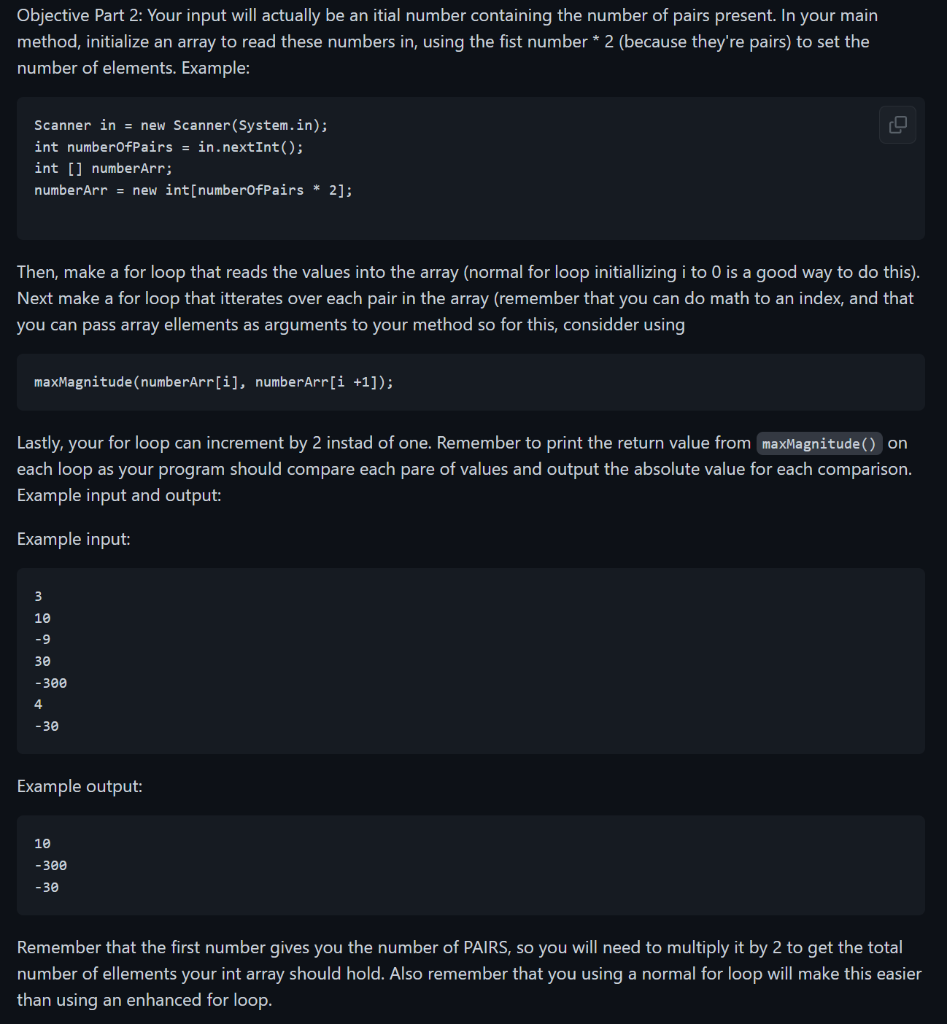 Solved Max Magnitude Class, Method, & Arrays This assignment | Chegg.com