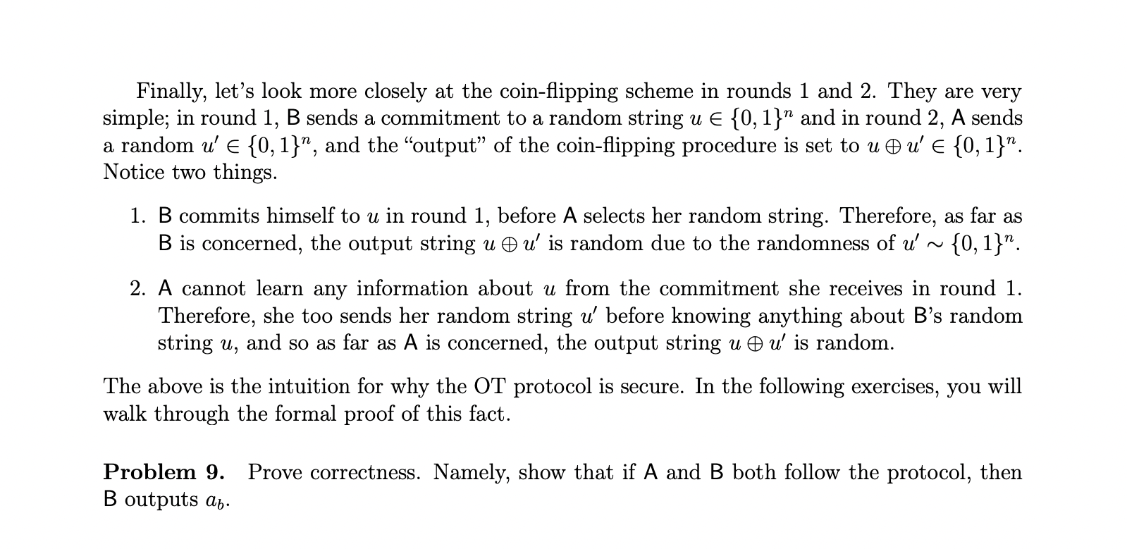 Solved The Protocol We present the protocol sequentially, | Chegg.com