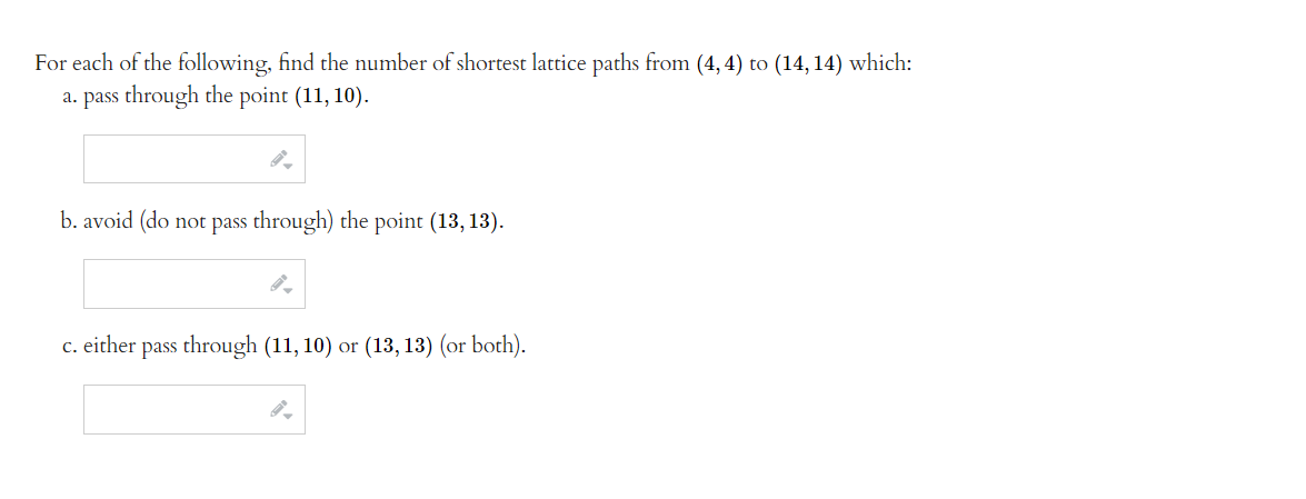 Solved For each of the following, find the number of | Chegg.com