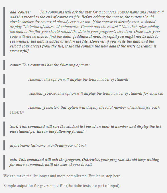 Please start working on it as soon as possible as it | Chegg.com