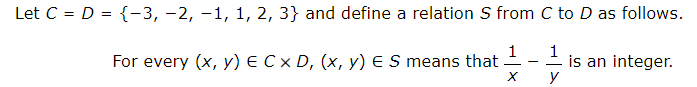 Solved Let C=D={−3,−2,−1,1,2,3} and define a relation S from | Chegg.com