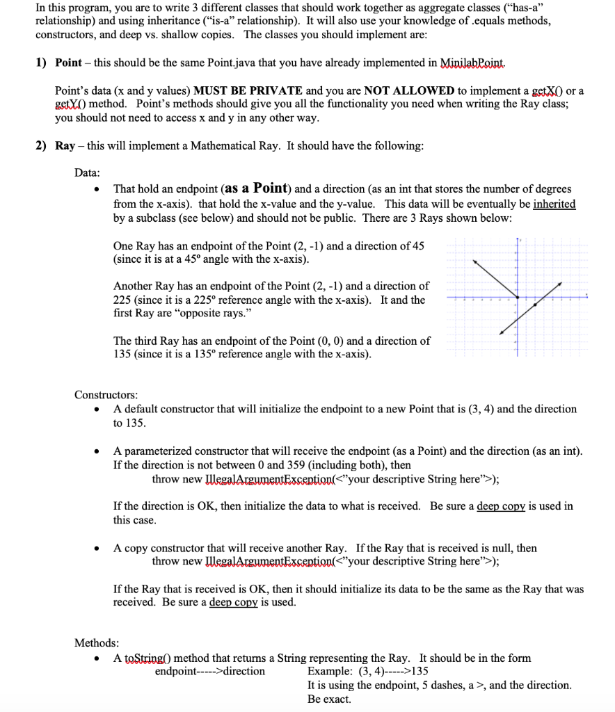 Read Carefully I provided the point classes. In this | Chegg.com