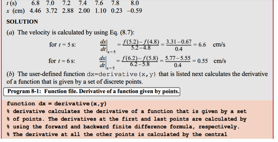 Solved Solve example 8.2 using Lagrange Polynomials | Chegg.com