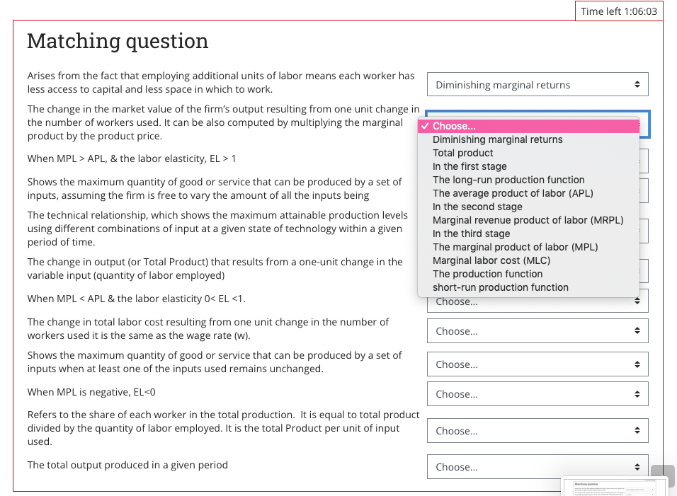 Solved Arises from the fact that employing additional units | Chegg.com