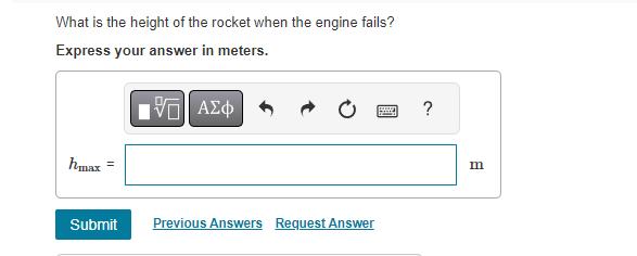 Solved A rocket blasts off vertically from rest on the | Chegg.com