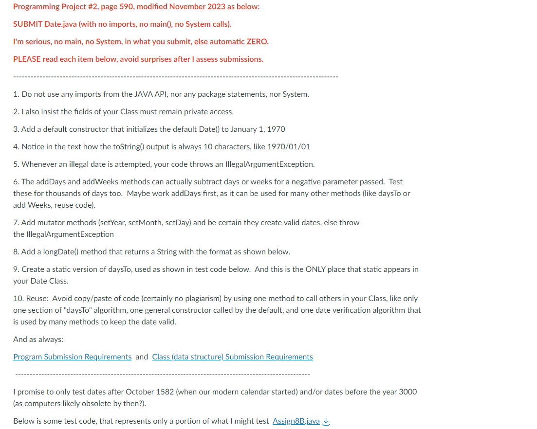 Solved Programming Project #2, ﻿page 590, ﻿modified November | Chegg.com