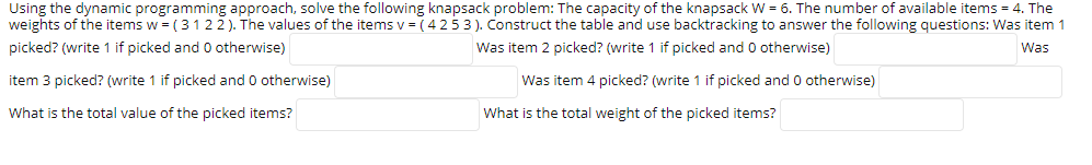 Solved Using the dynamic programming approach, solve the | Chegg.com