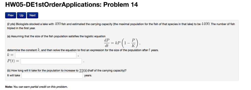 Solved HW05-DE1stOrderApplications: Problem 14 Prev Up Next | Chegg.com