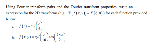 Solved Use fourier transform pairs and the fourier transform | Chegg.com