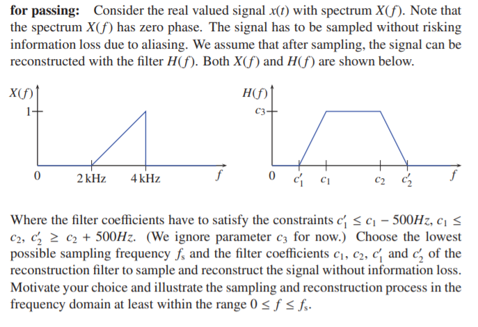 Solved for passing: Consider the real valued signal x(t) | Chegg.com