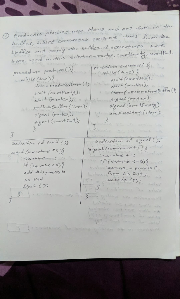 Solved o producers produce new items and put them in the | Chegg.com