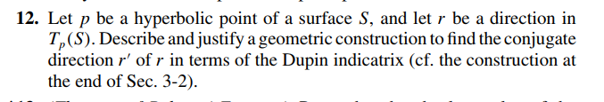 Solved 12. Let p be a hyperbolic point of a surface S, and | Chegg.com