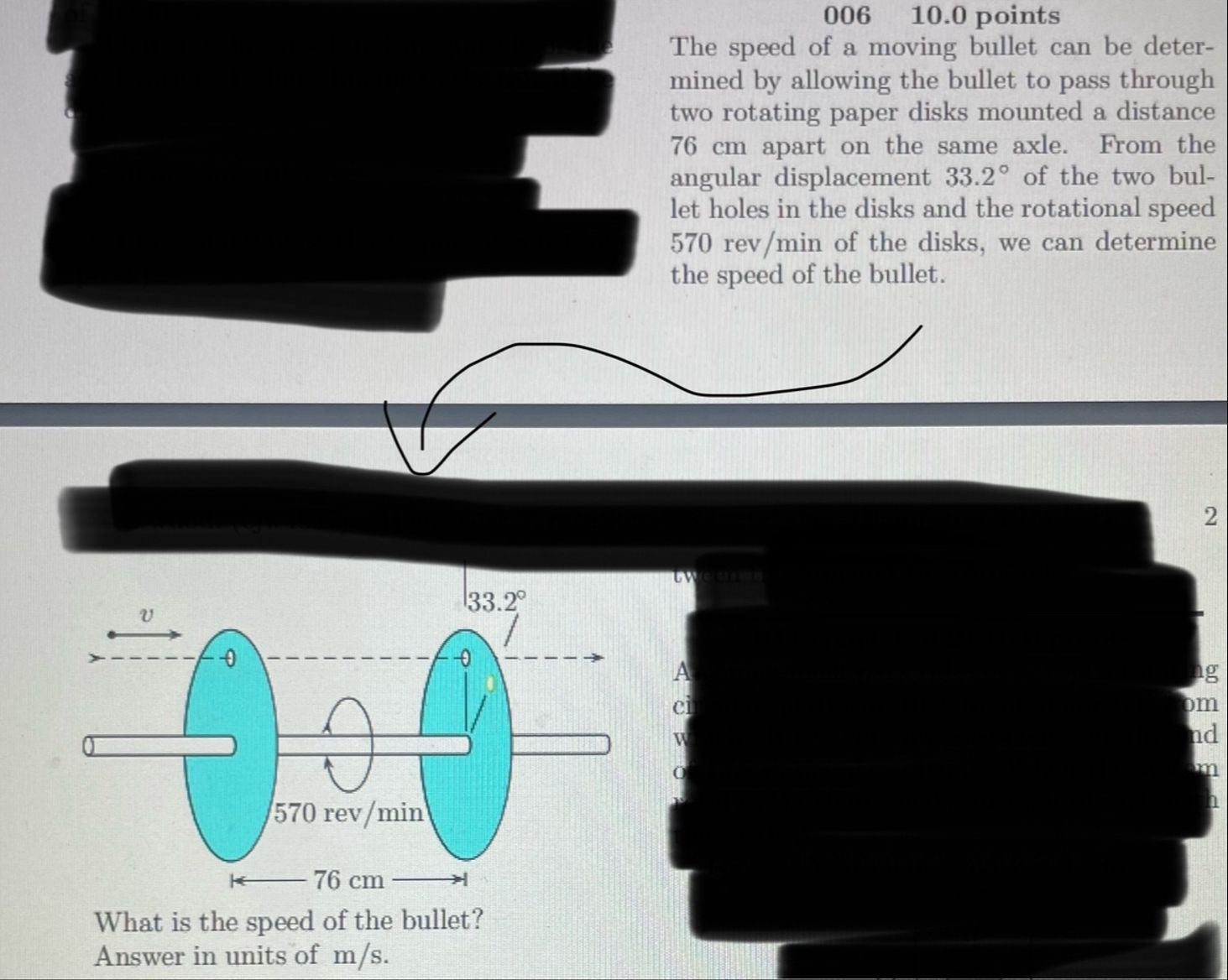 Solved 006,10.0 ﻿pointsThe speed of a moving bullet can be | Chegg.com