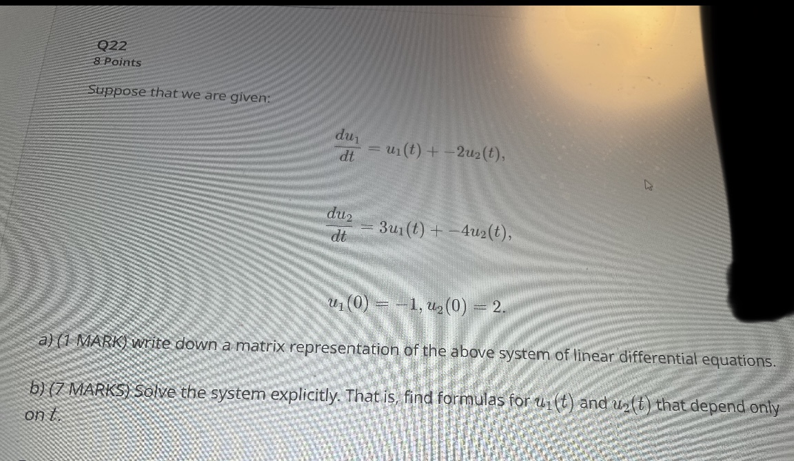 Solved Q22 8 Points Suppose that we are given: | Chegg.com