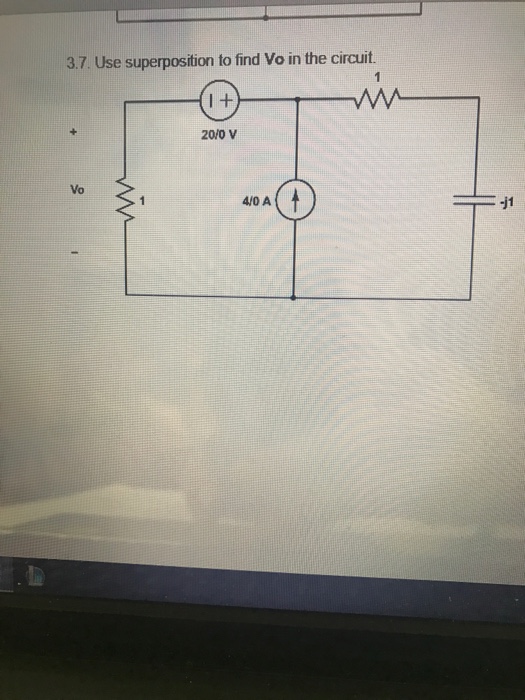 Solved Use superposition to find Vo in the circuit. | Chegg.com