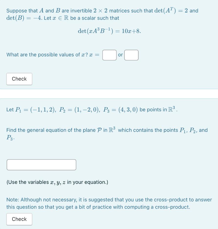 Suppose that A and B are invertible 2×2 matrices such | Chegg.com