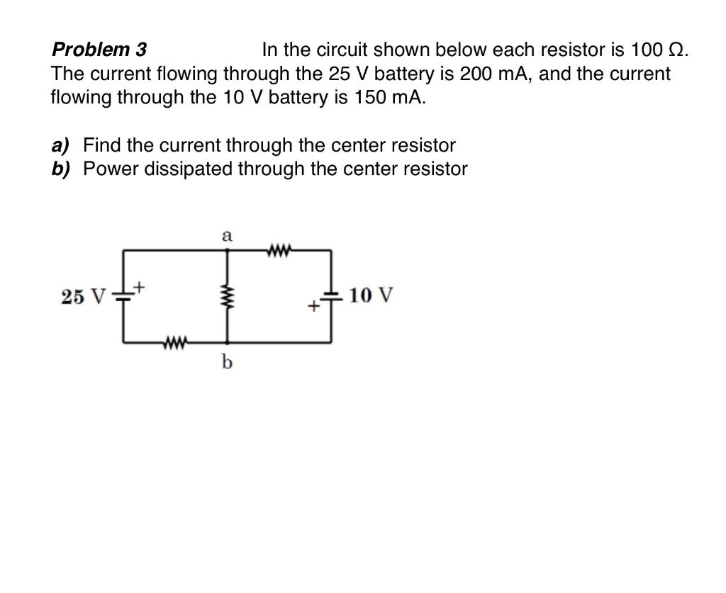 Solved Problem 3 In the circuit shown below each resistor is | Chegg.com