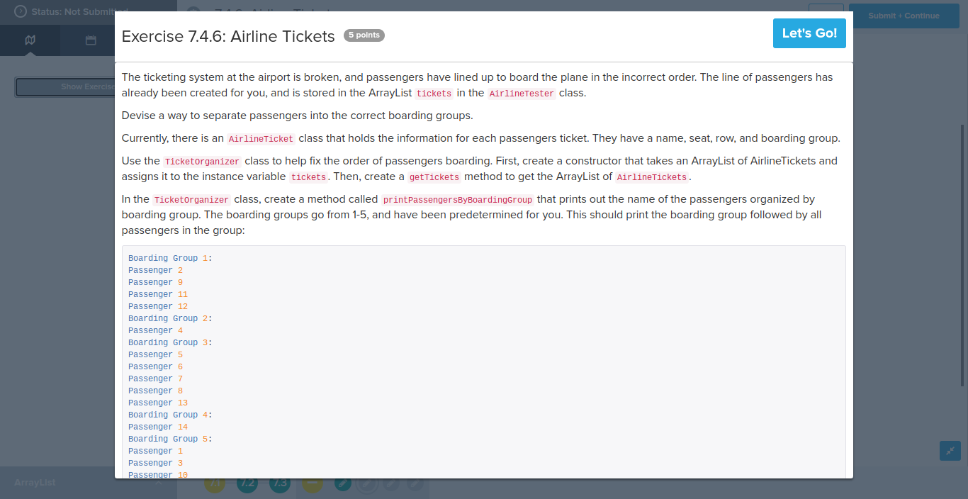 Solved Exercise 7.4.6: Airline Tickets The ticketing system | Chegg.com