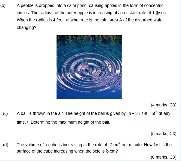 Solved (b) A pebble is dropped into a calm pond, causing | Chegg.com