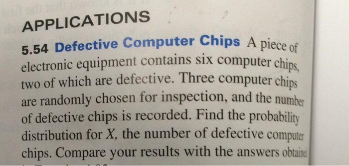 Solved Defective Computer Chips Apiece of electronic | Chegg.com