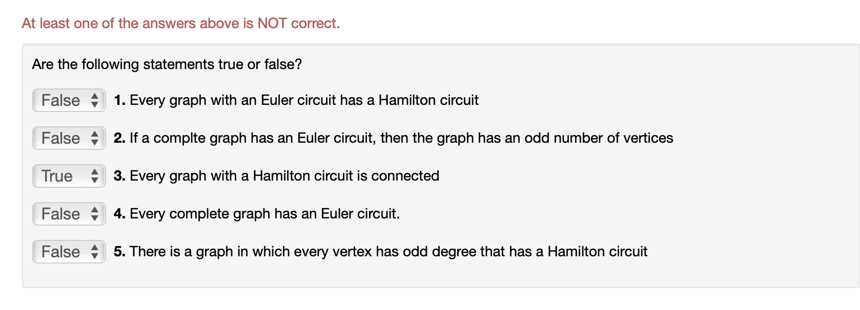 Solved At least one of the answers above is NOT correct. Are | Chegg.com