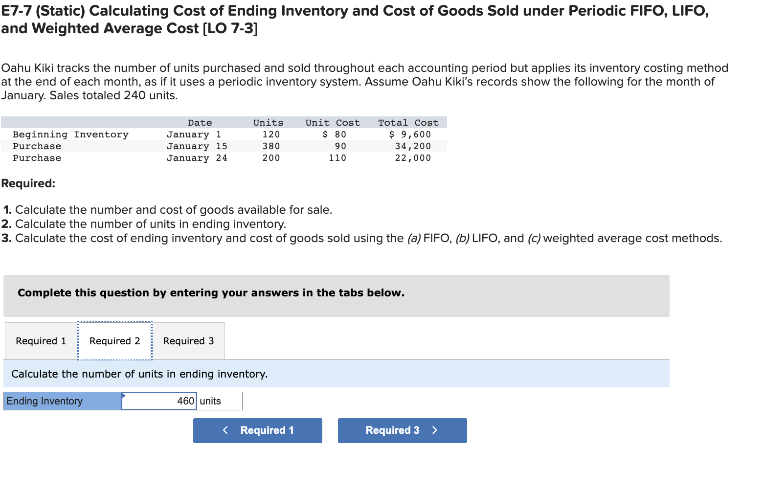 Solved E7-7 (Static) Calculating Cost of Ending Inventory | Chegg.com